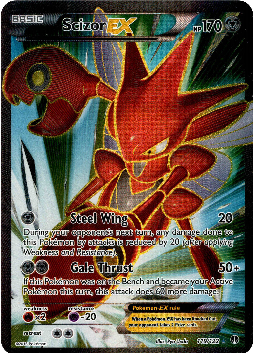 Scizor EX Full Art - 119/122 - BREAKpoint - Holo – Card Cavern Trading Cards, LLC