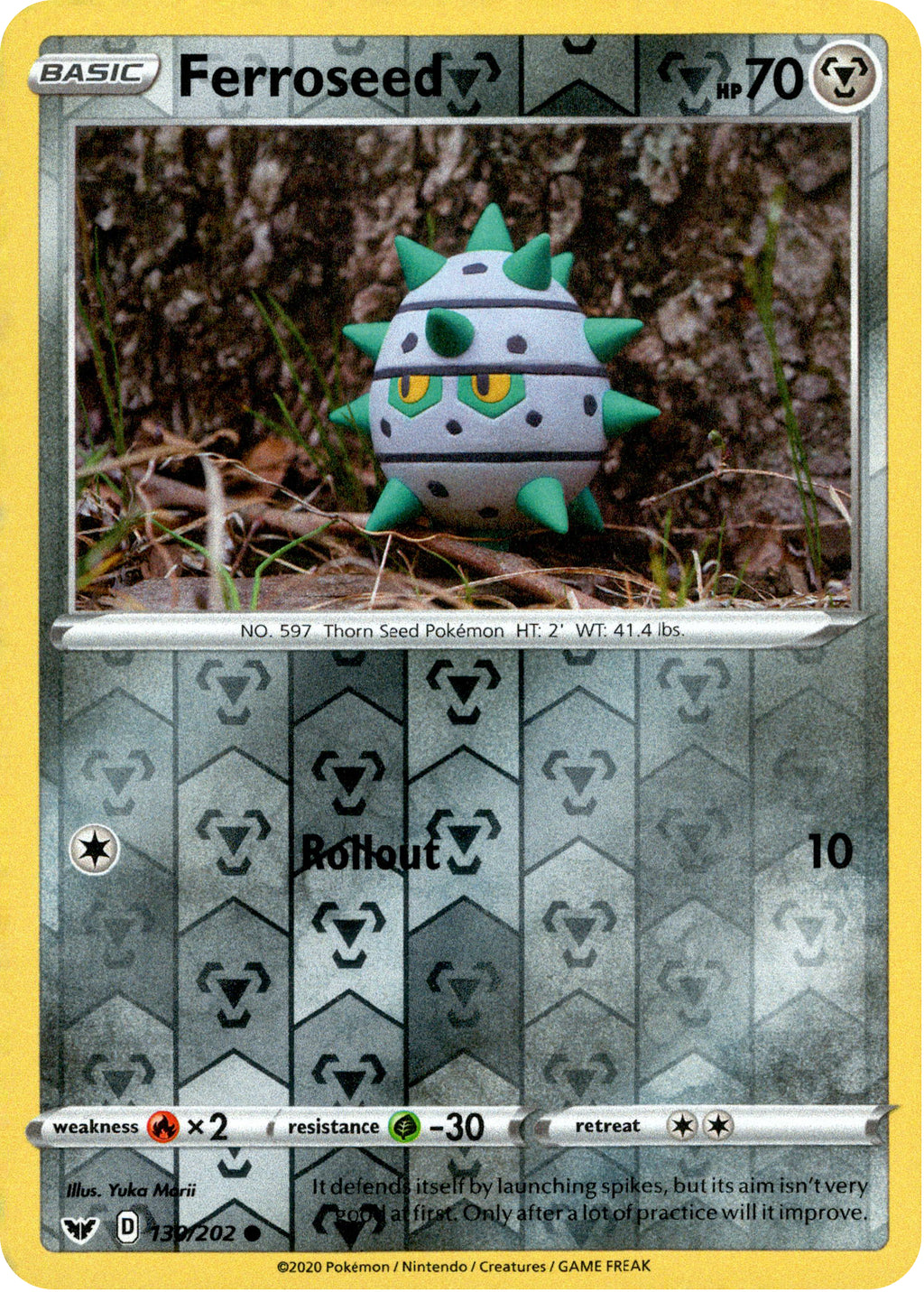 Ferroseed - 130/202 - Sword & Shield - Reverse Holo – Card Cavern Trading Cards, LLC