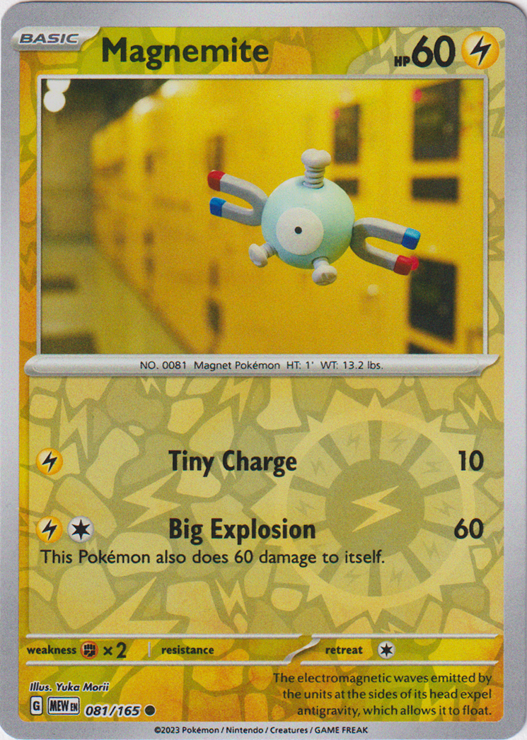 Magnemite - 081/165 - Scarlet & Violet 151 - Reverse Holo – Card Cavern Trading Cards, LLC