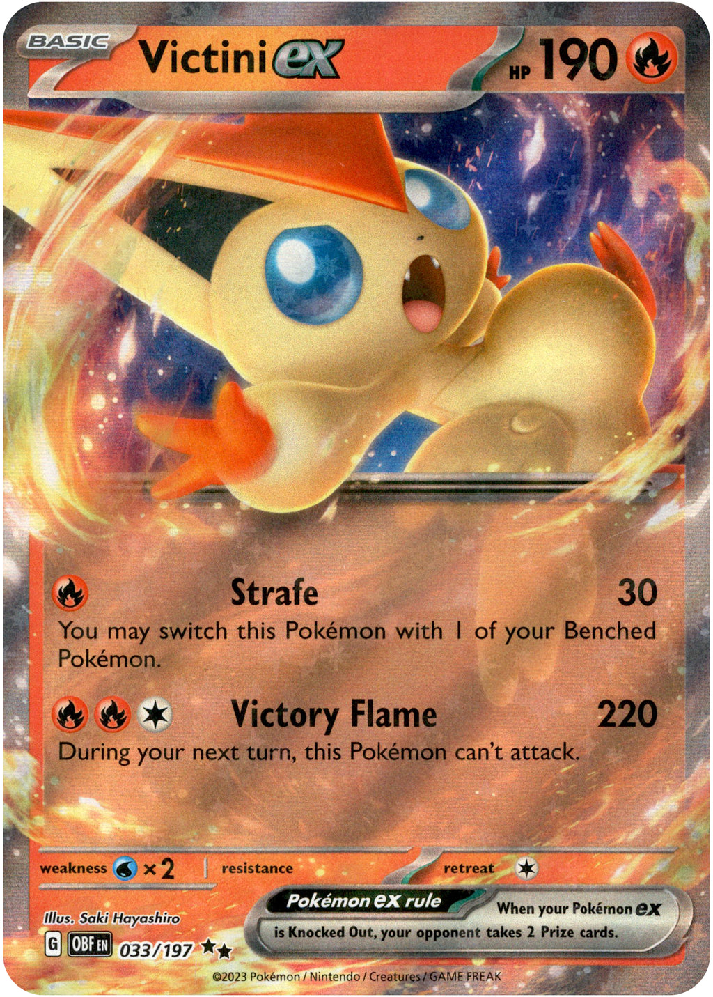 Victini ex - 033/197 - Obsidian Flames - Holo – Card Cavern Trading ...