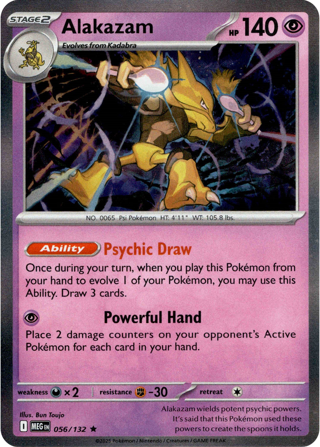 Alakazam - 056/132 - Mega Evolution - Holo – Card Cavern Trading Cards, LLC
