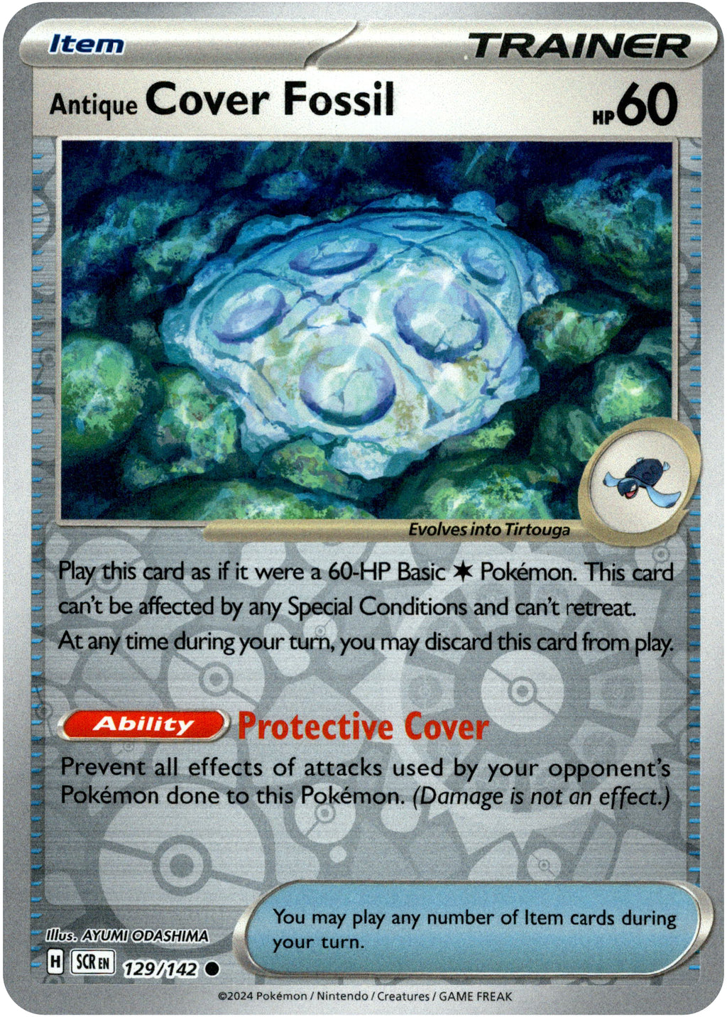 Antique Cover Fossil - 129/142 - Stellar Crown - Reverse Holo – Card ...