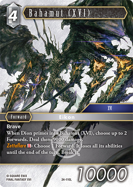 Bahamut (XVI) - 24-110L - Hidden Legends – Card Cavern Trading Cards, LLC