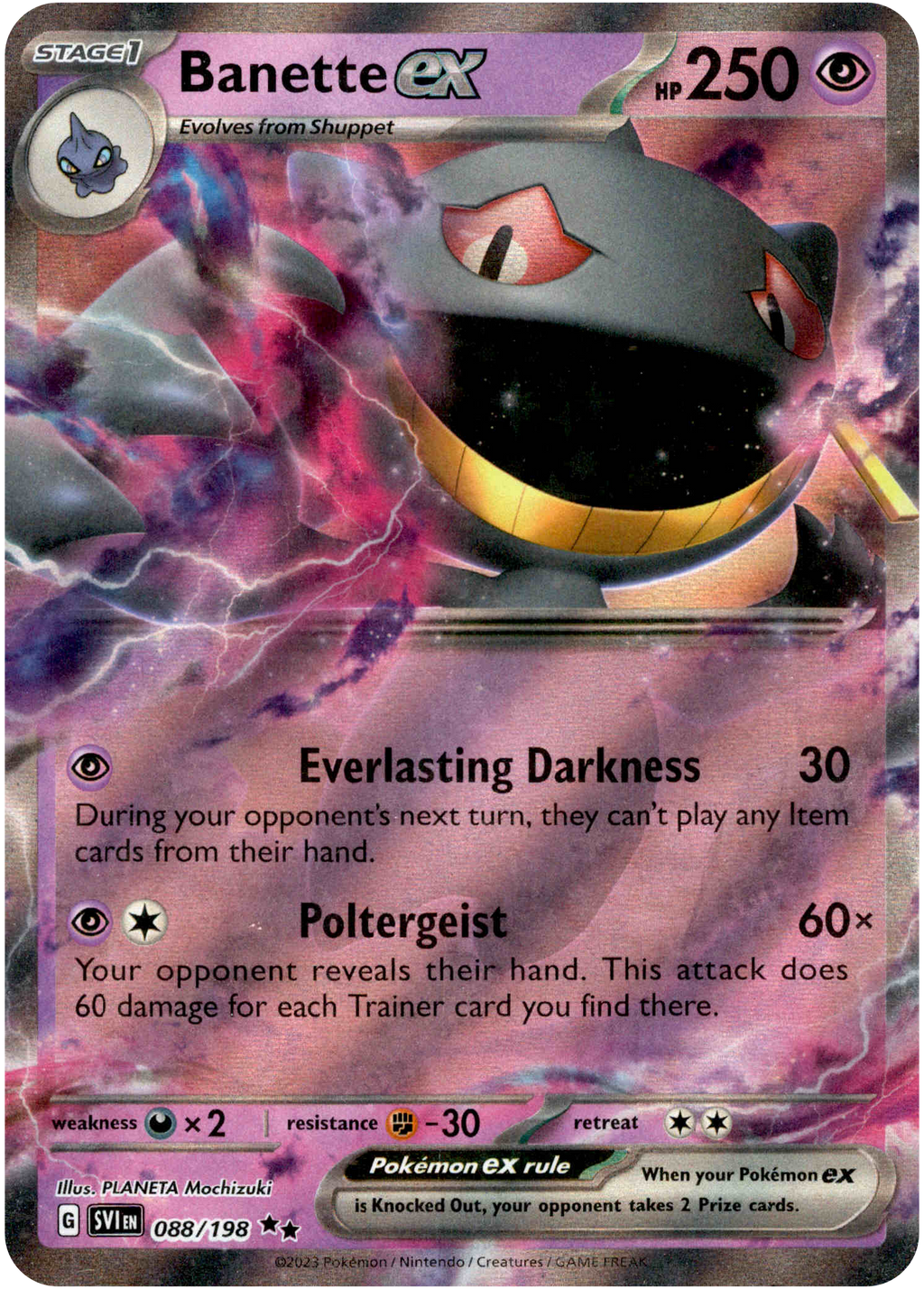 Banette ex - 088/198 - Scarlet & Violet - Holo – Card Cavern Trading ...