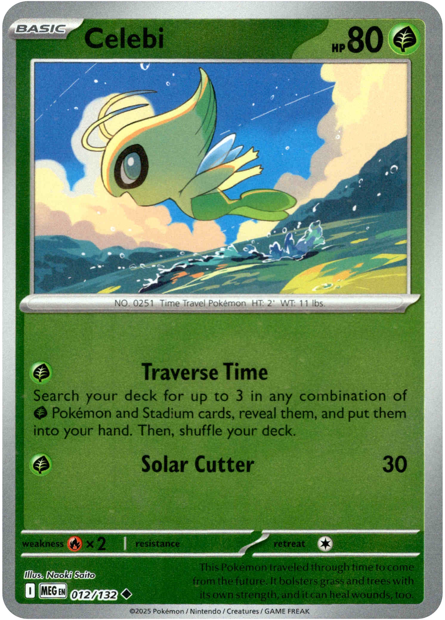 Celebi - 012/132 - Mega Evolution - Reverse Holo – Card Cavern Trading ...