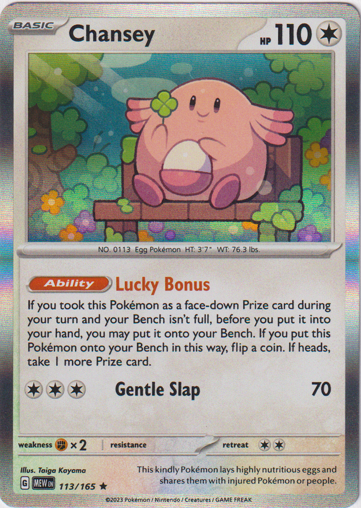 Chansey - 113/165 - Scarlet & Violet 151 - Holo – Card Cavern Trading ...
