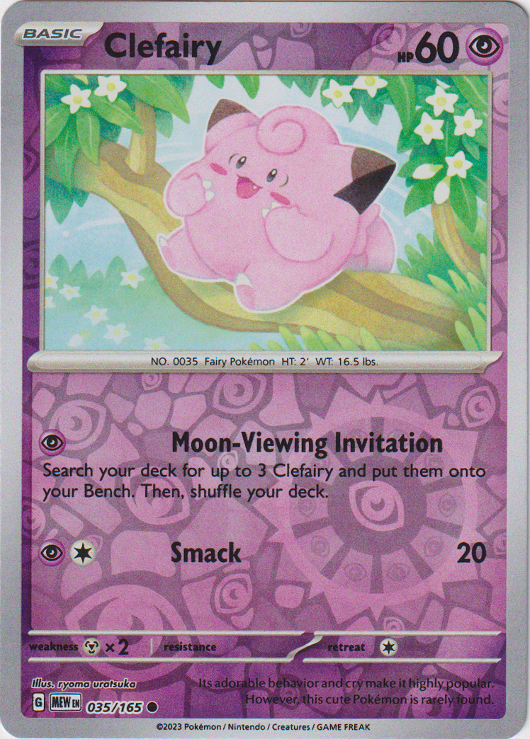 Clefairy - 035/165 - Scarlet & Violet 151 - Reverse Holo – Card Cavern ...