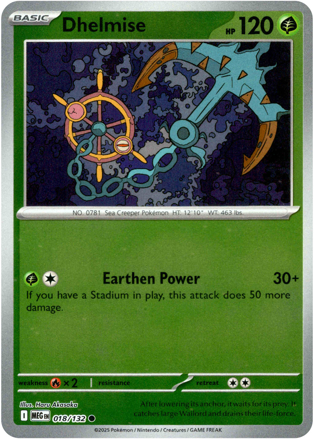 Dhelmise - 018/132 - Mega Evolution - Reverse Holo – Card Cavern ...
