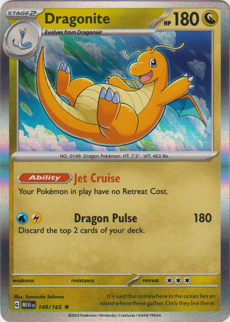 Dragonite - 149/165 - Scarlet & Violet 151 - Holo – Card Cavern Trading ...