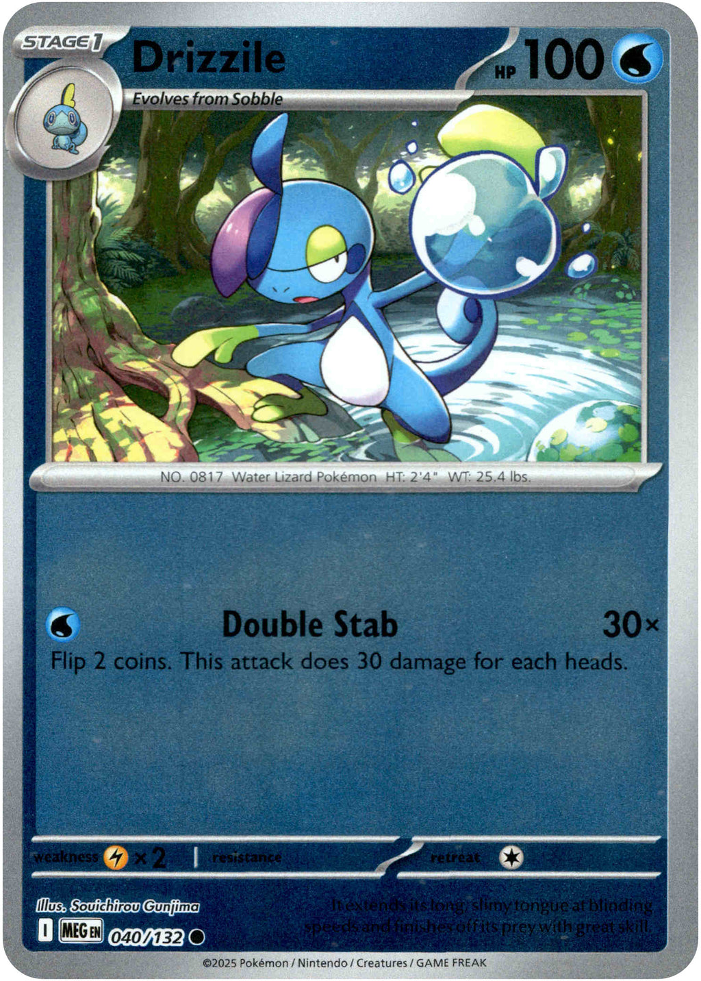 Drizzile - 040/132 - Mega Evolution - Reverse Holo – Card Cavern ...
