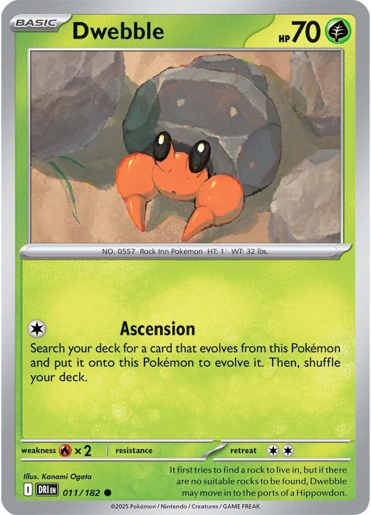 Dwebble - 011/182 - Destined Rivals – Card Cavern Trading Cards, LLC