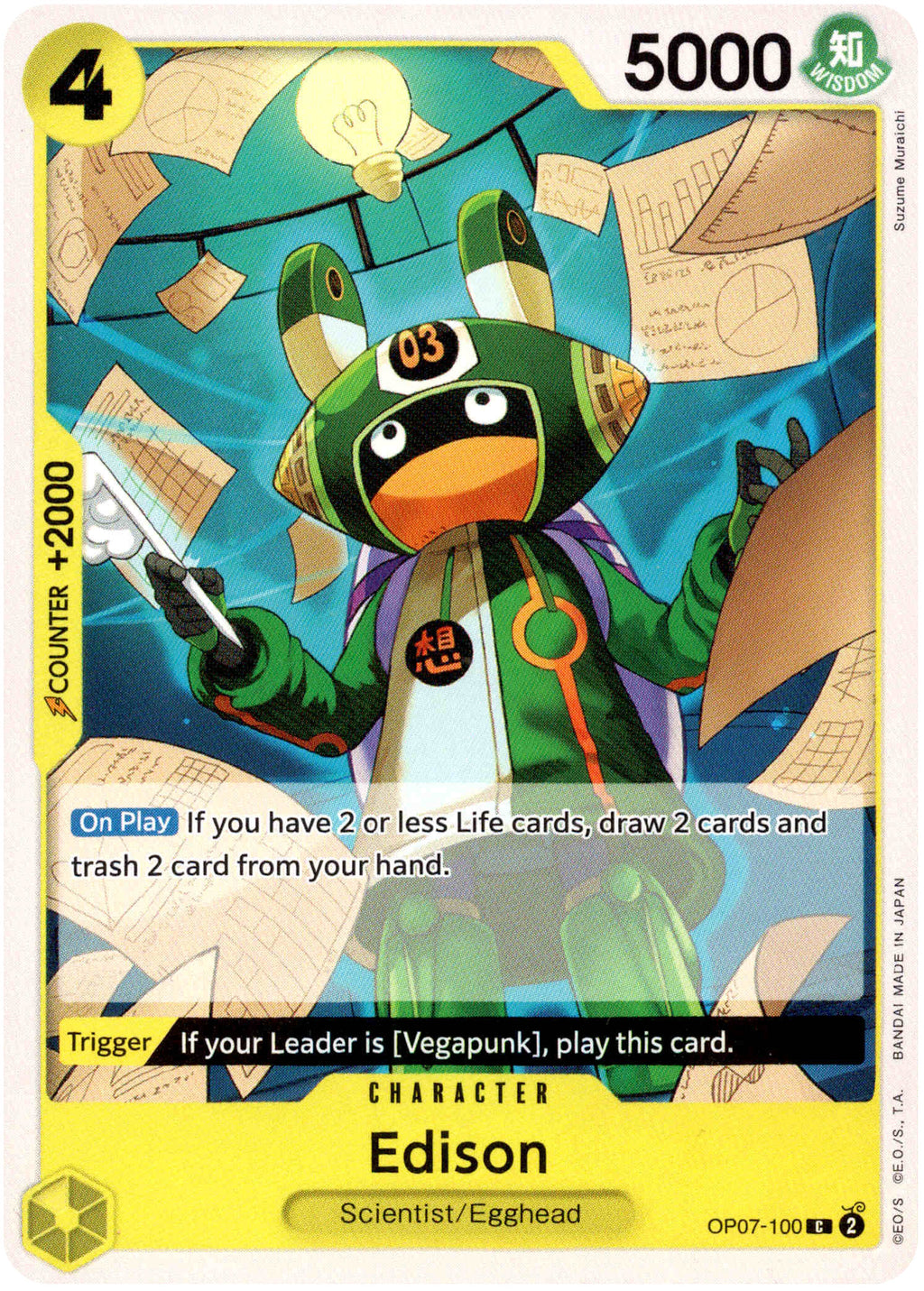 Edison - OP07-100C - 500 years in the Future – Card Cavern Trading ...