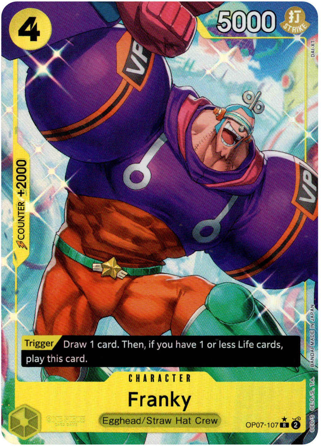 Franky Alternate Art - OP07-107R - 500 years in the Future - Foil ...