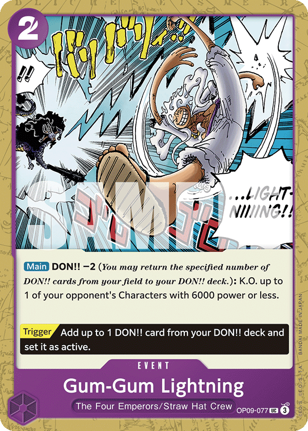 Gum-Gum Lightning - OP09-077 UC - Emperors in the New World – Card ...