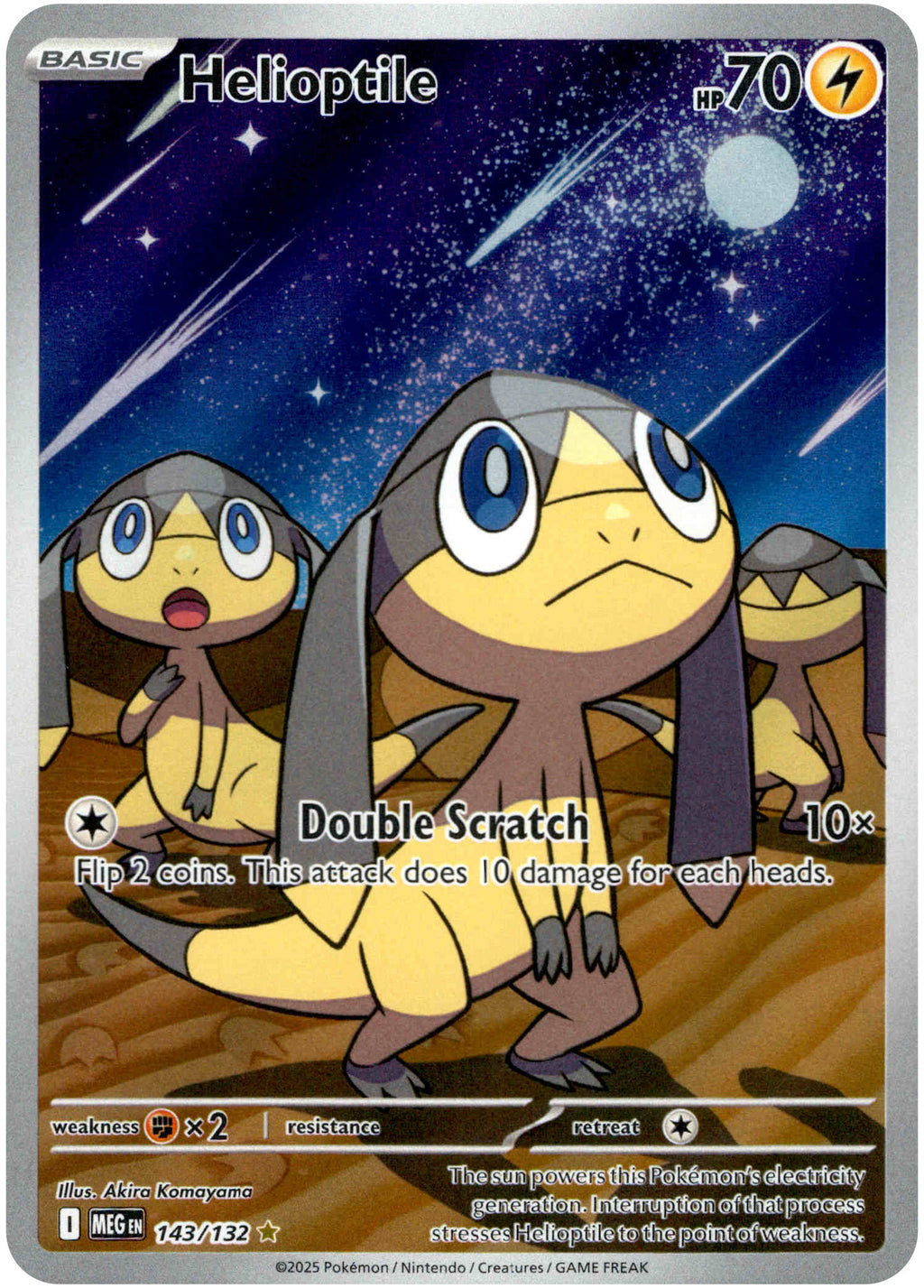 Helioptile - 143/132 - Mega Evolution - Holo – Card Cavern Trading ...