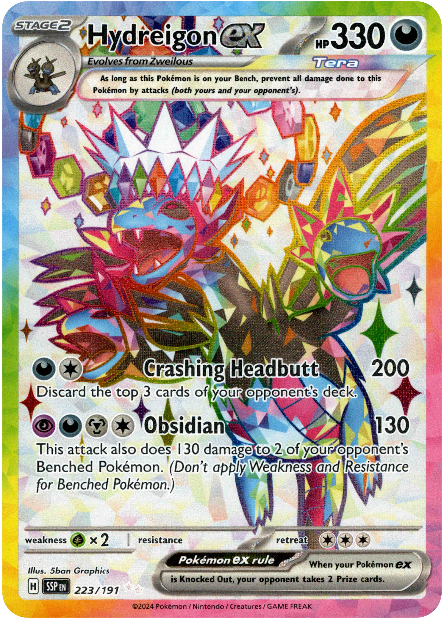 Hydreigon ex - 223/191 - Surging Sparks - Holo – Card Cavern Trading ...