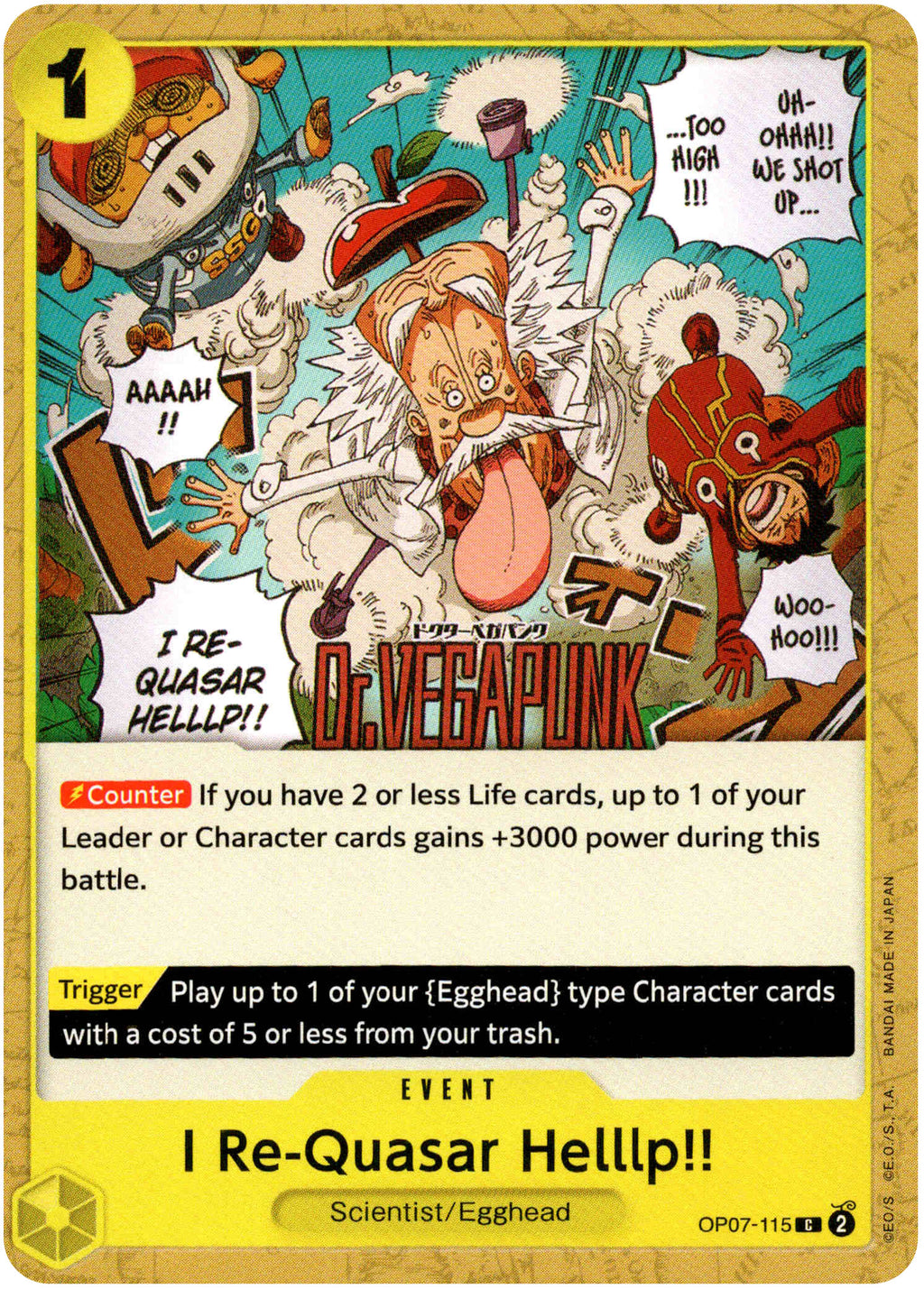 I Re-Quasar Helllp!! - OP07-115C - 500 years in the Future – Card ...