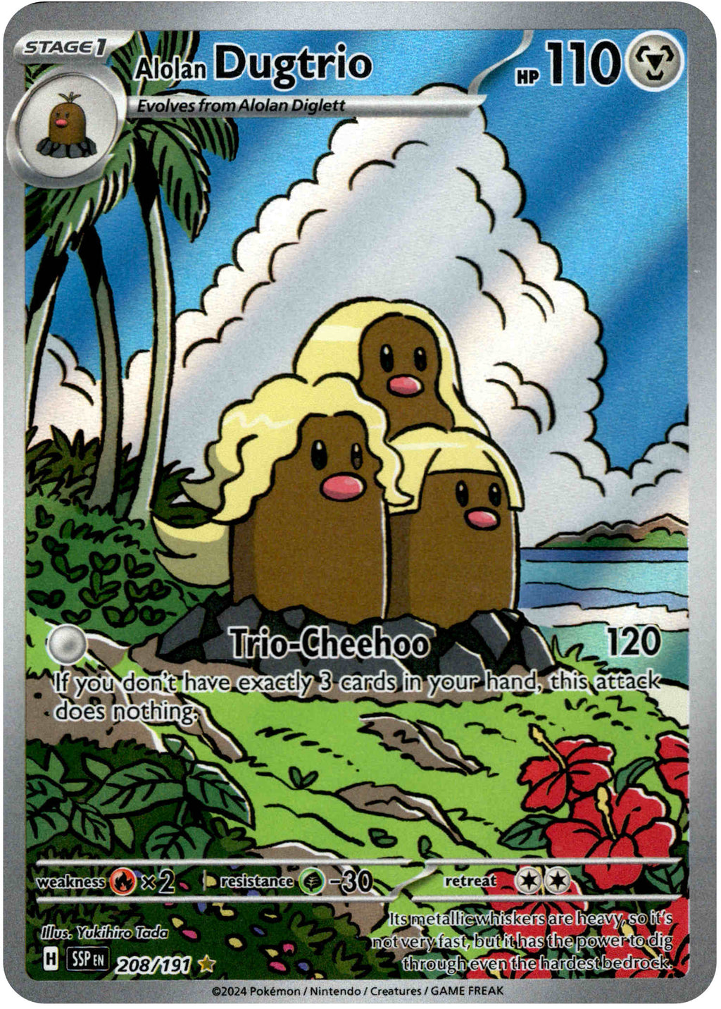 Alolan Dugtrio - 208/191 - Surging Sparks - Holo – Card Cavern Trading ...