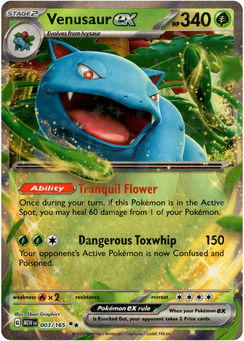 Venusaur ex - 003/165 - Scarlet & Violet 151 – Card Cavern Trading ...