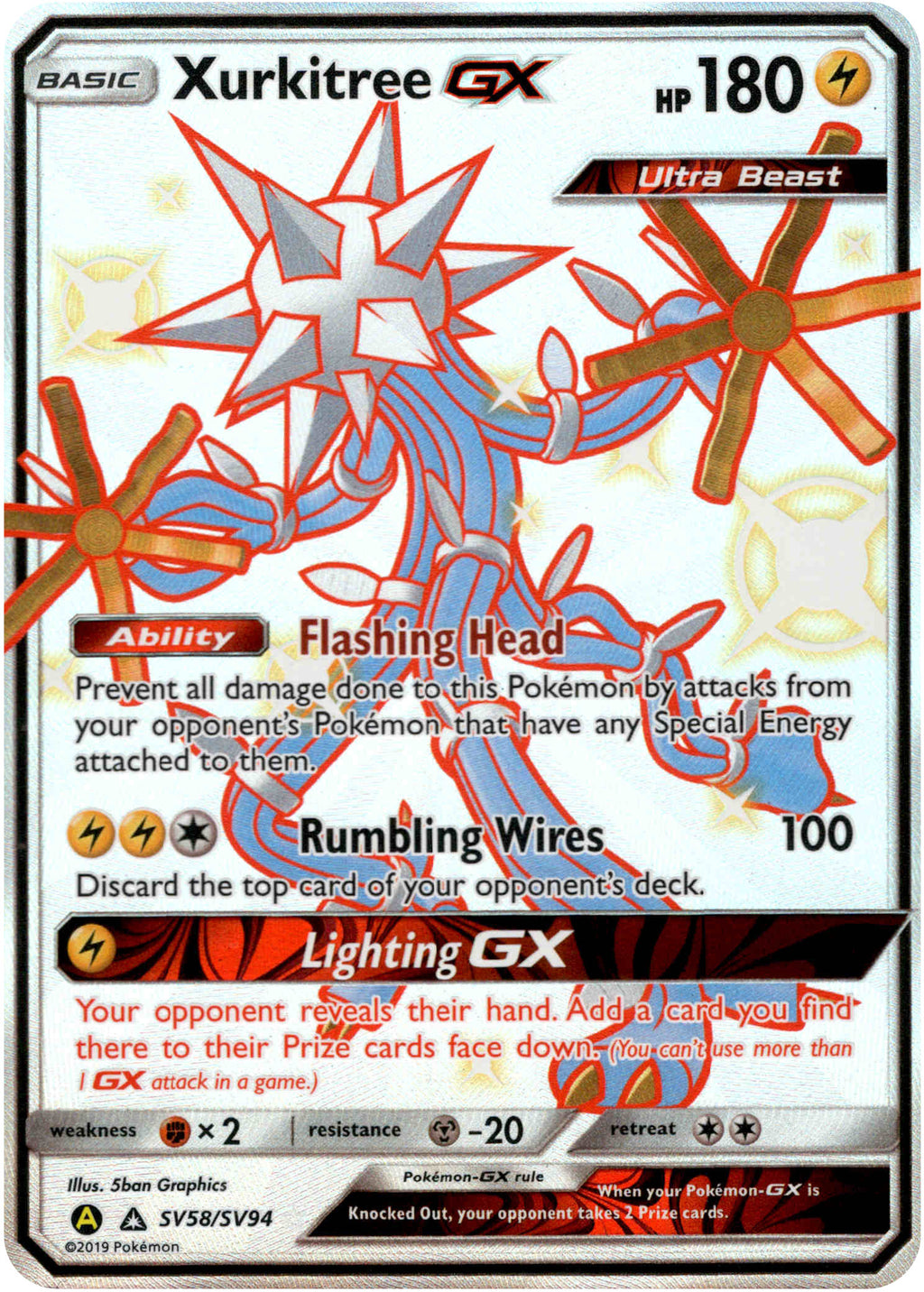 Xurkitree GX - SV58/SV94 - Hidden Fates - Holo – Card Cavern Trading ...