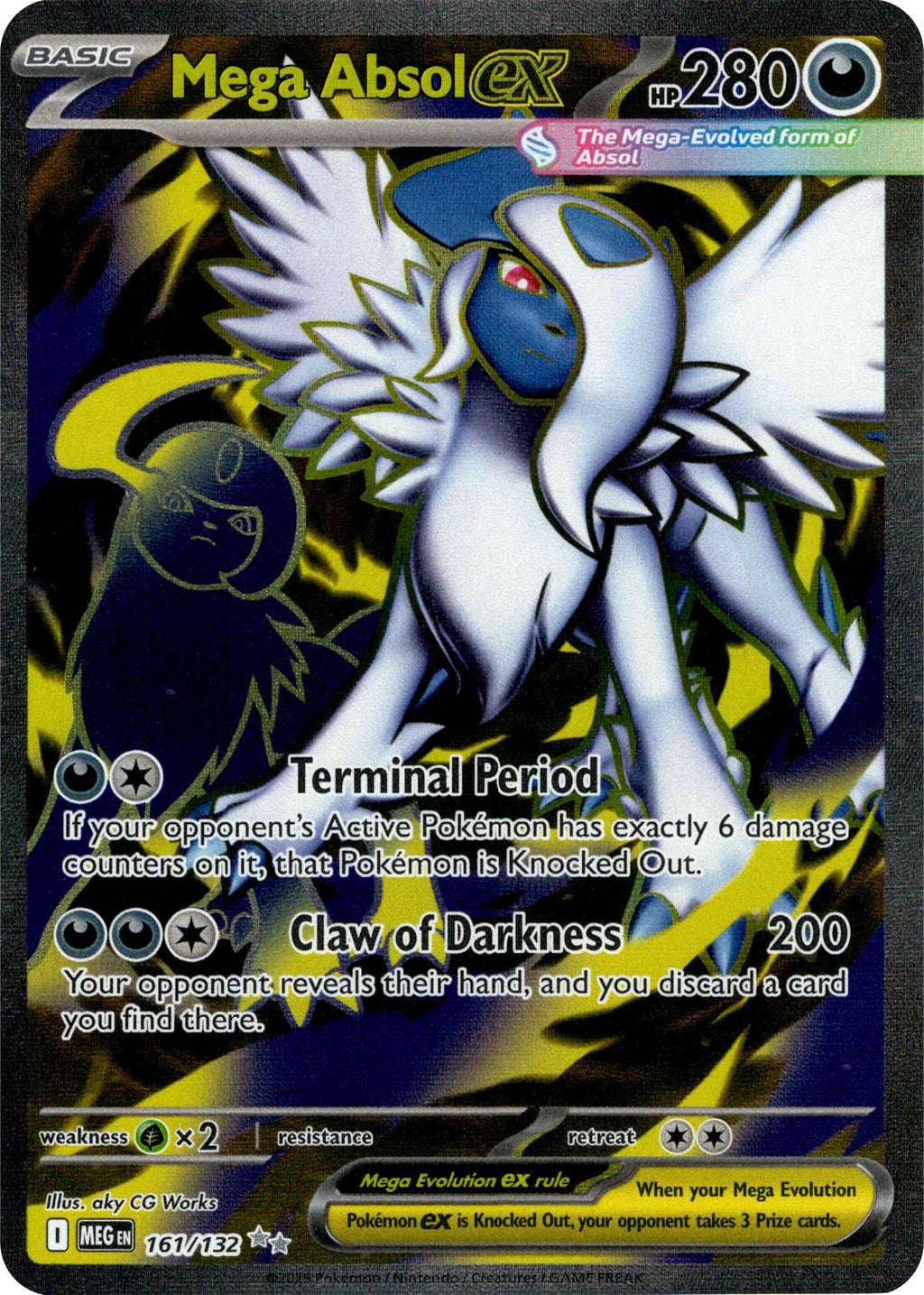 Mega Absol ex - 161/132 - Mega Evolution - Holo – Card Cavern Trading ...