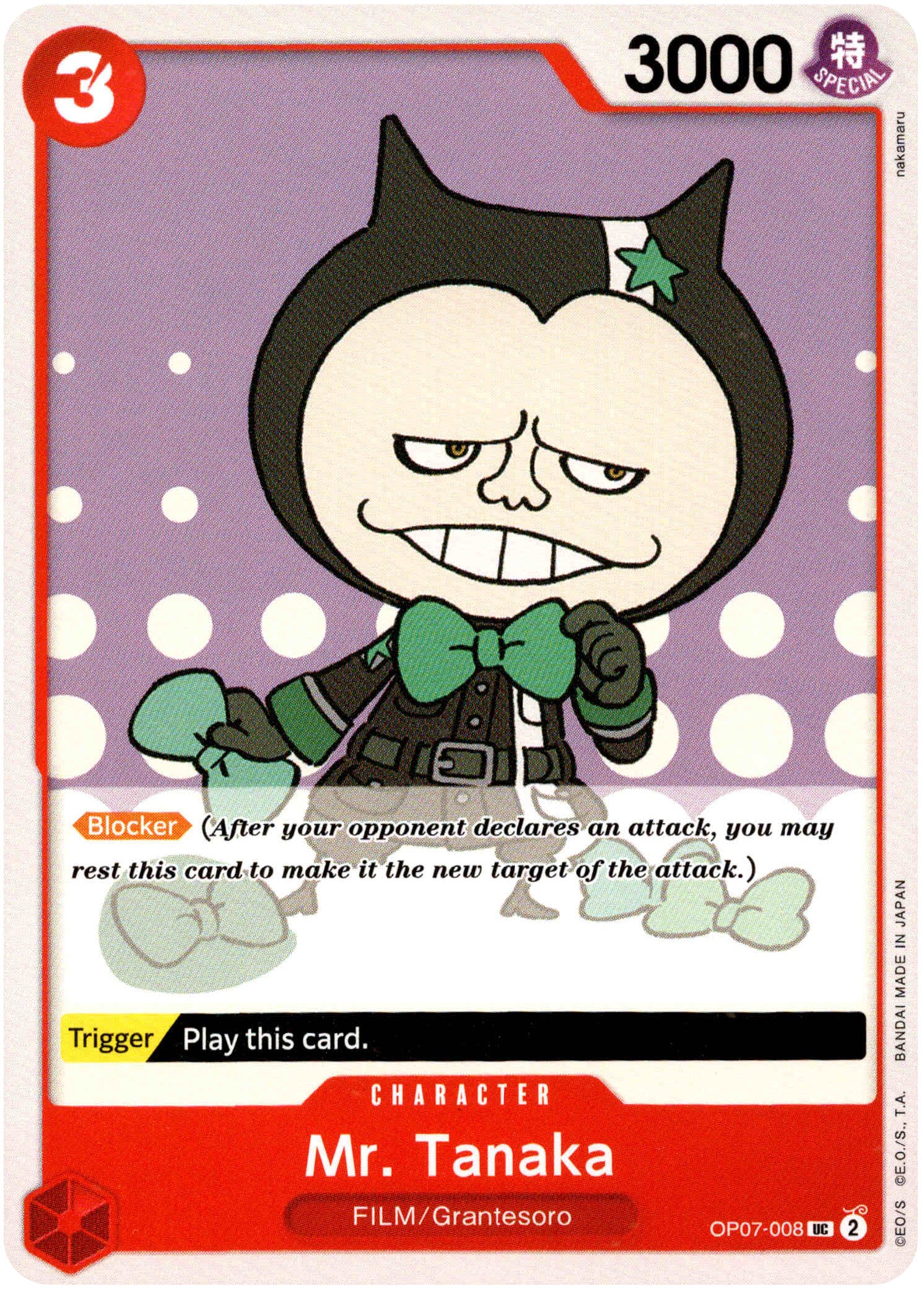 Mr. Tanaka - OP07-008UC - 500 years in the Future – Card Cavern Trading ...