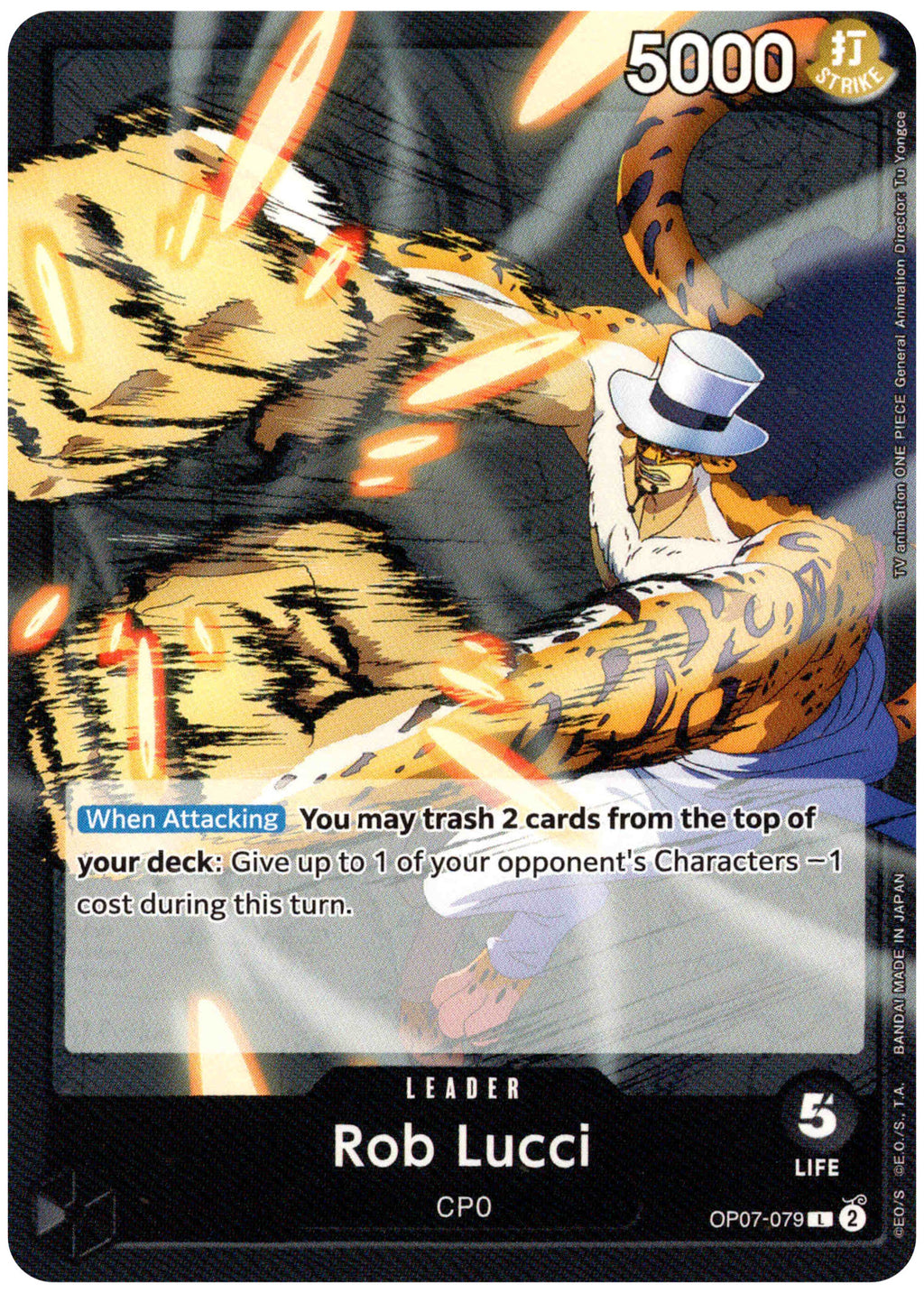 Rob Lucci - OP07-079L - 500 years in the Future – Card Cavern Trading ...