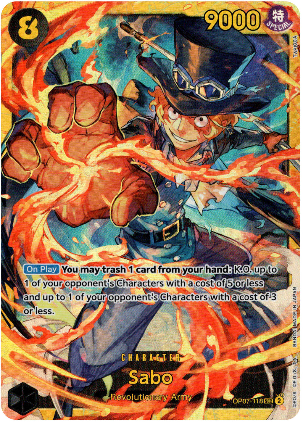 Sabo - OP07-118SEC - 500 years in the Future - Foil – Card Cavern ...
