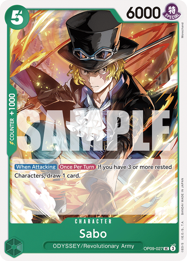 Sabo - OP09-027 UC - Emperors in the New World – Card Cavern Trading ...