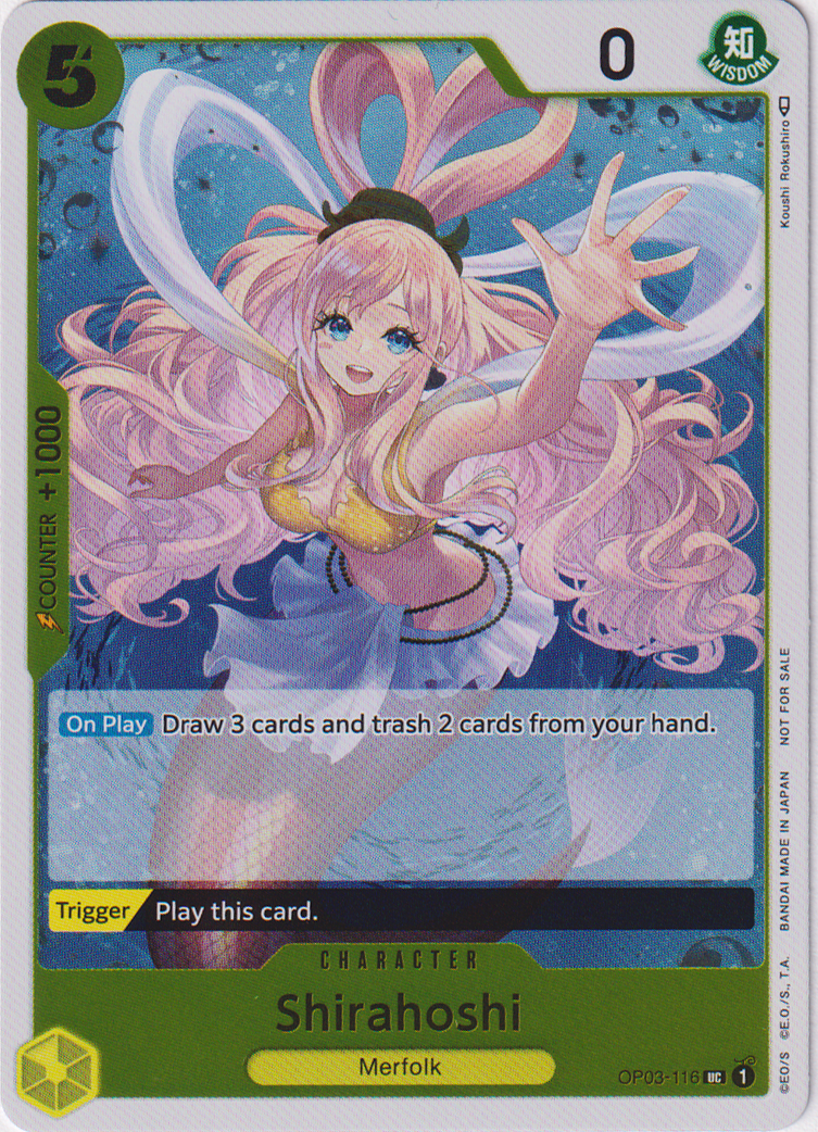 Shirahoshi (Dash Pack) - OP03-116 UC - Pillars of Strength - Foil – Card Cavern Trading Cards, LLC