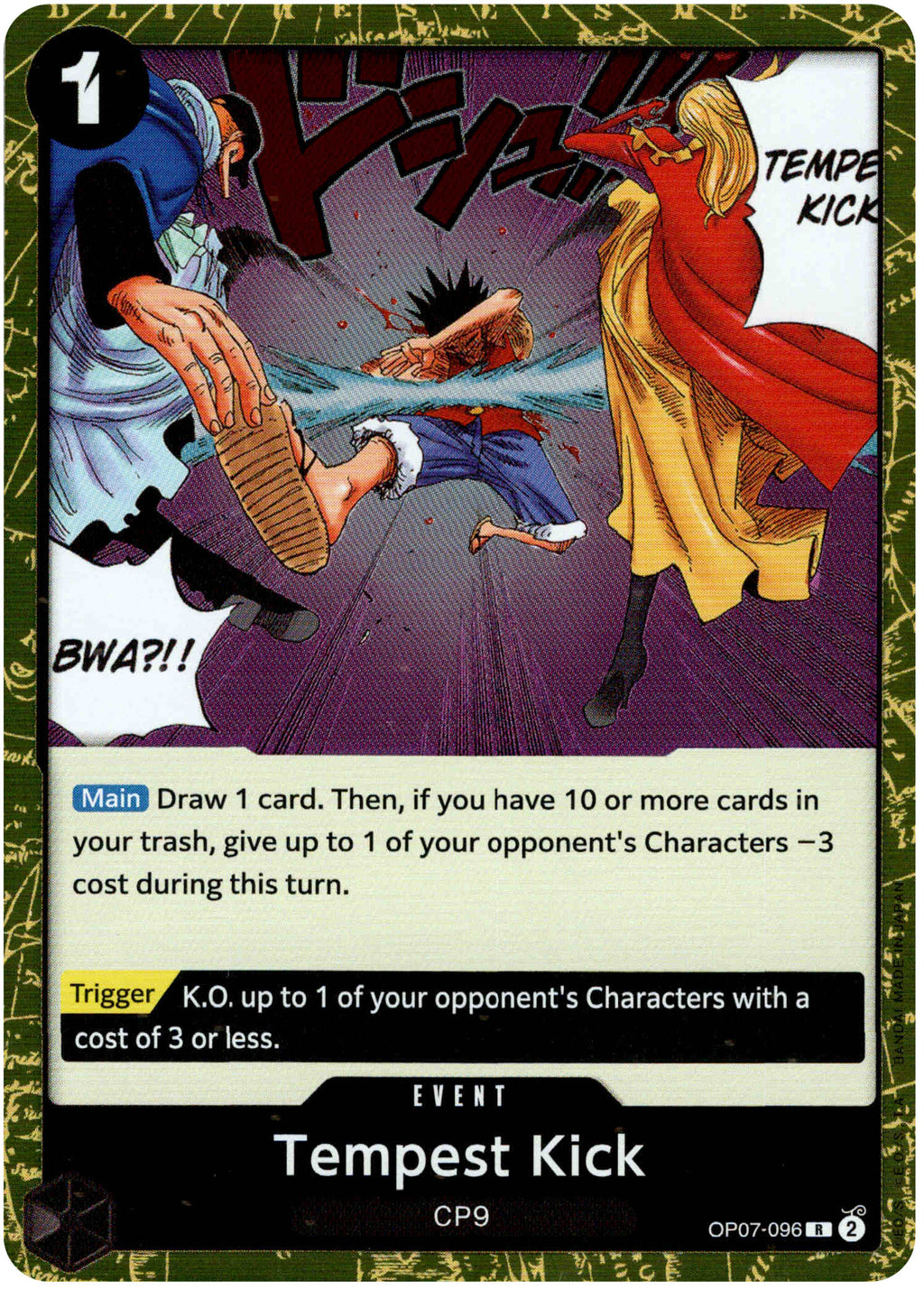 Tempest Kick - OP07-096R - 500 years in the Future - Foil – Card Cavern ...