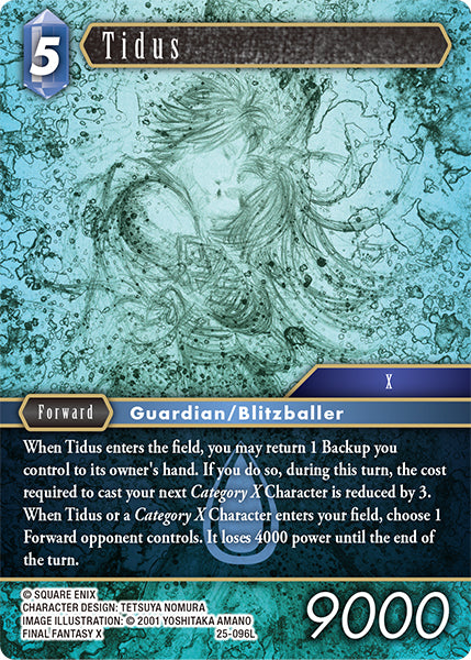 Tidus - 25-096L - Tears of the Planet – Card Cavern Trading Cards, LLC