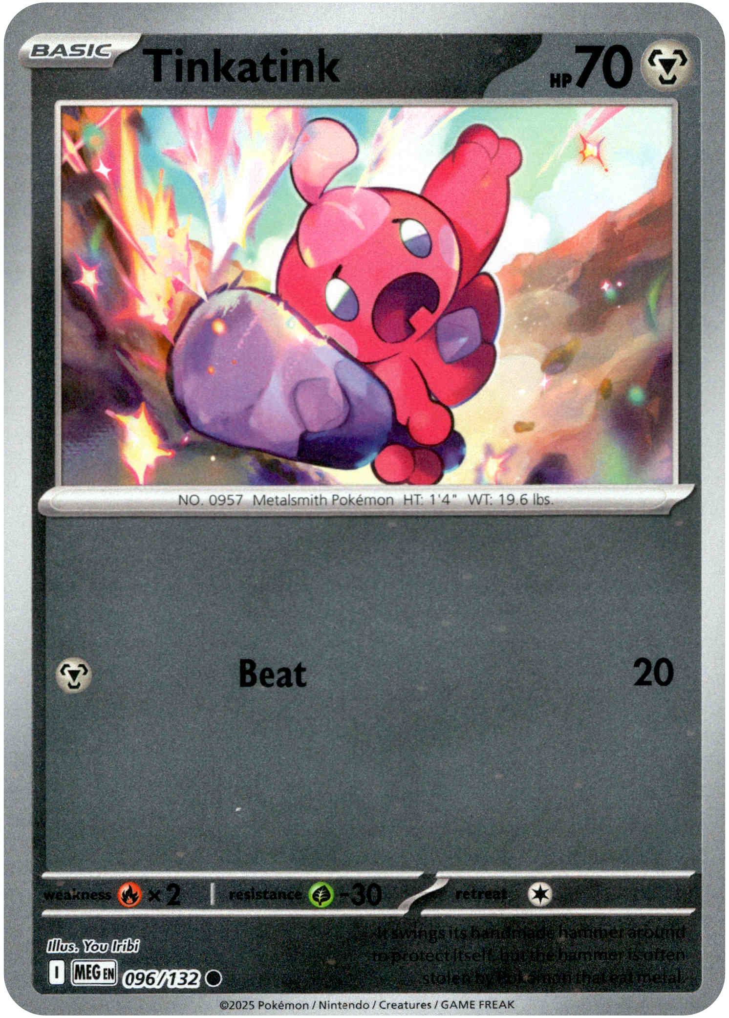 Tinkatink - 096/132 - Mega Evolution - Reverse Holo – Card Cavern ...