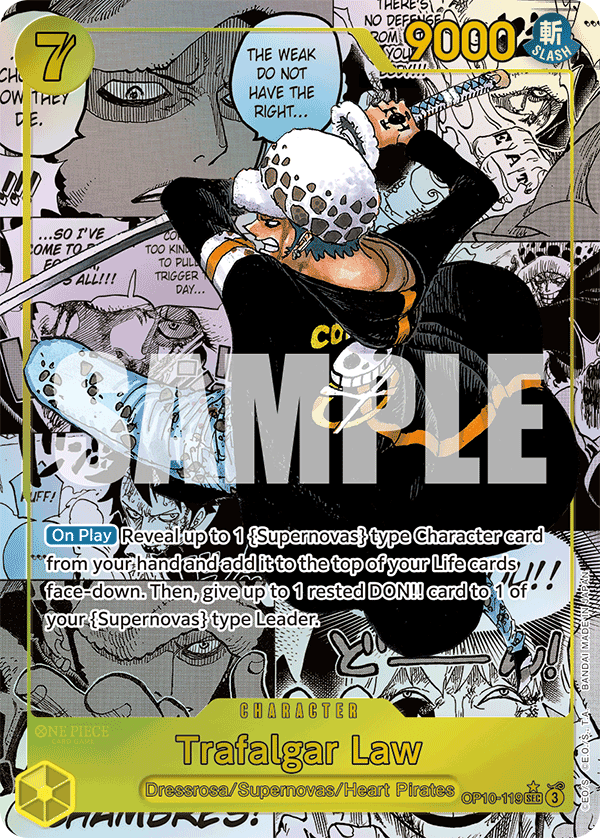 Trafalgar Law (Manga) - OP10-119 SEC - Royal Blood - Foil – Card Cavern Trading Cards, LLC