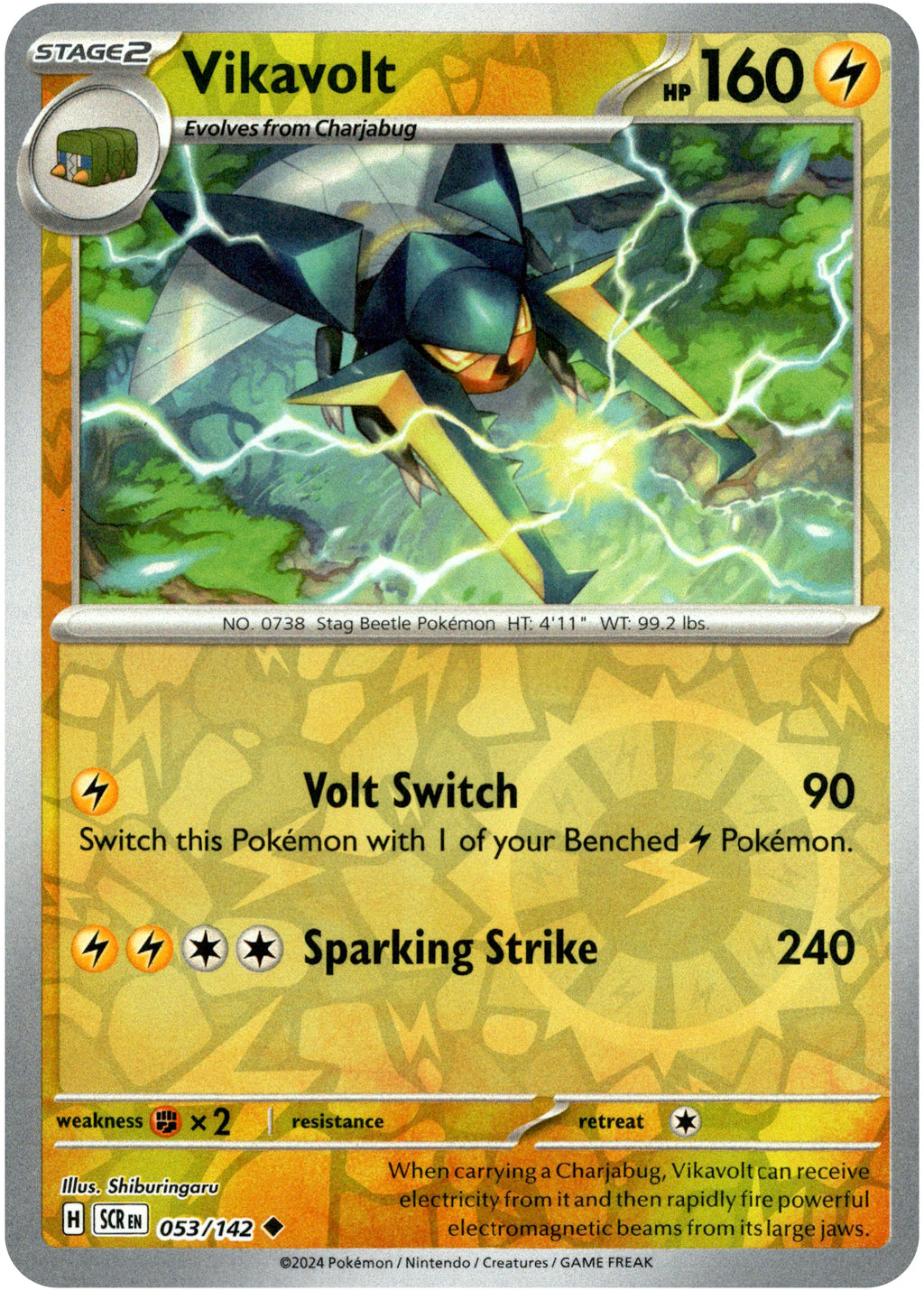 Vikavolt - 053/142 - Stellar Crown - Reverse Holo – Card Cavern Trading ...