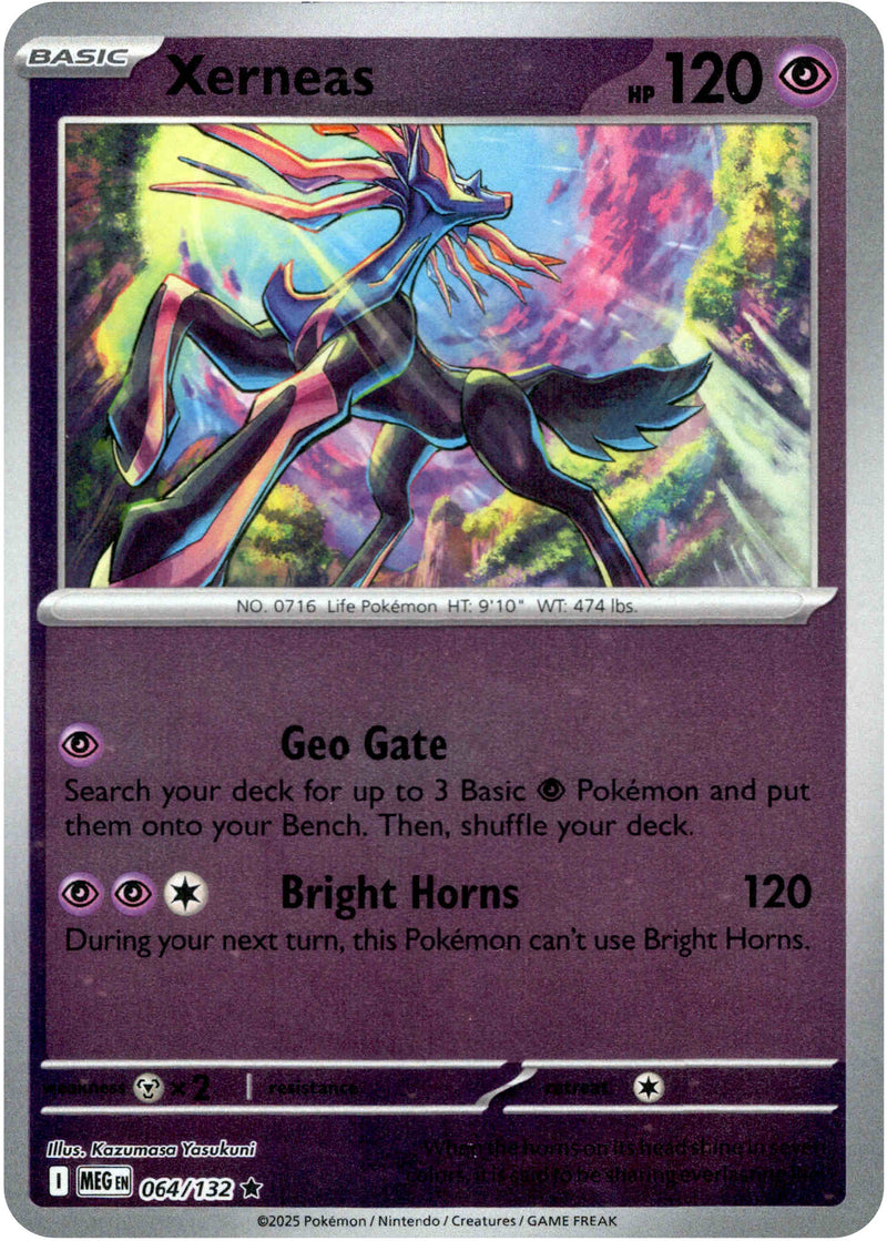 Xerneas - 064/132 - Mega Evolution - Reverse Holo – Card Cavern Trading Cards, LLC
