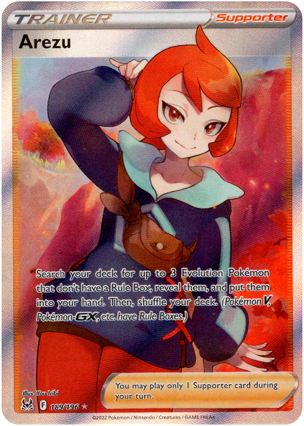 Arezu Full Art - 189/196 - Lost Origin - Holo – Card Cavern Trading ...