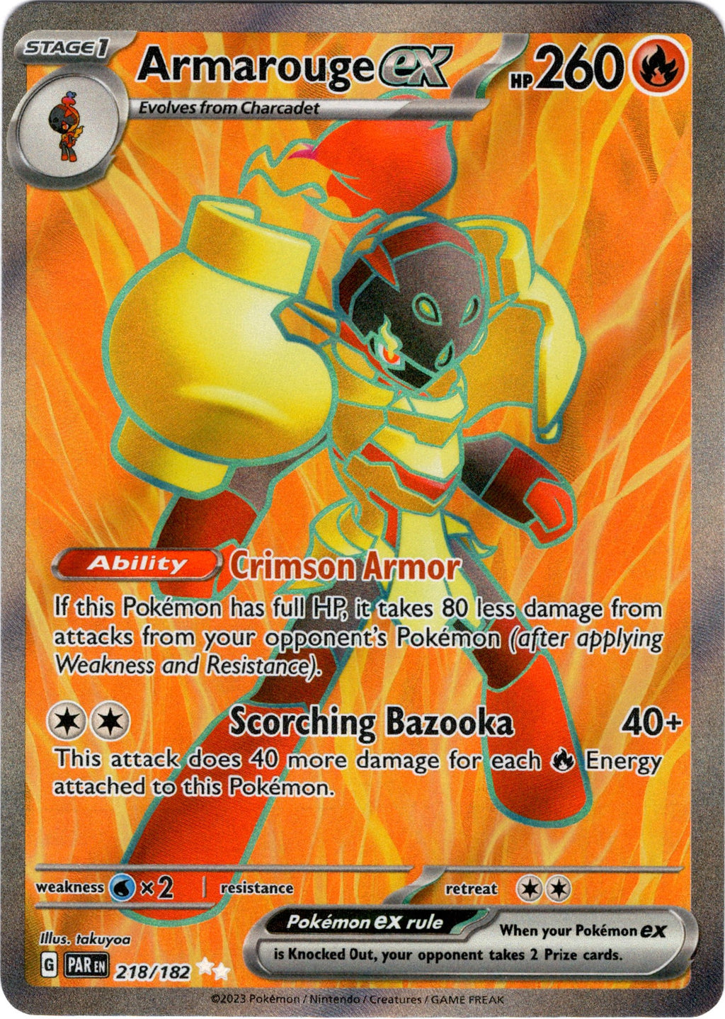Armarouge ex - 218/182 - Paradox Rift - Holo – Card Cavern Trading ...