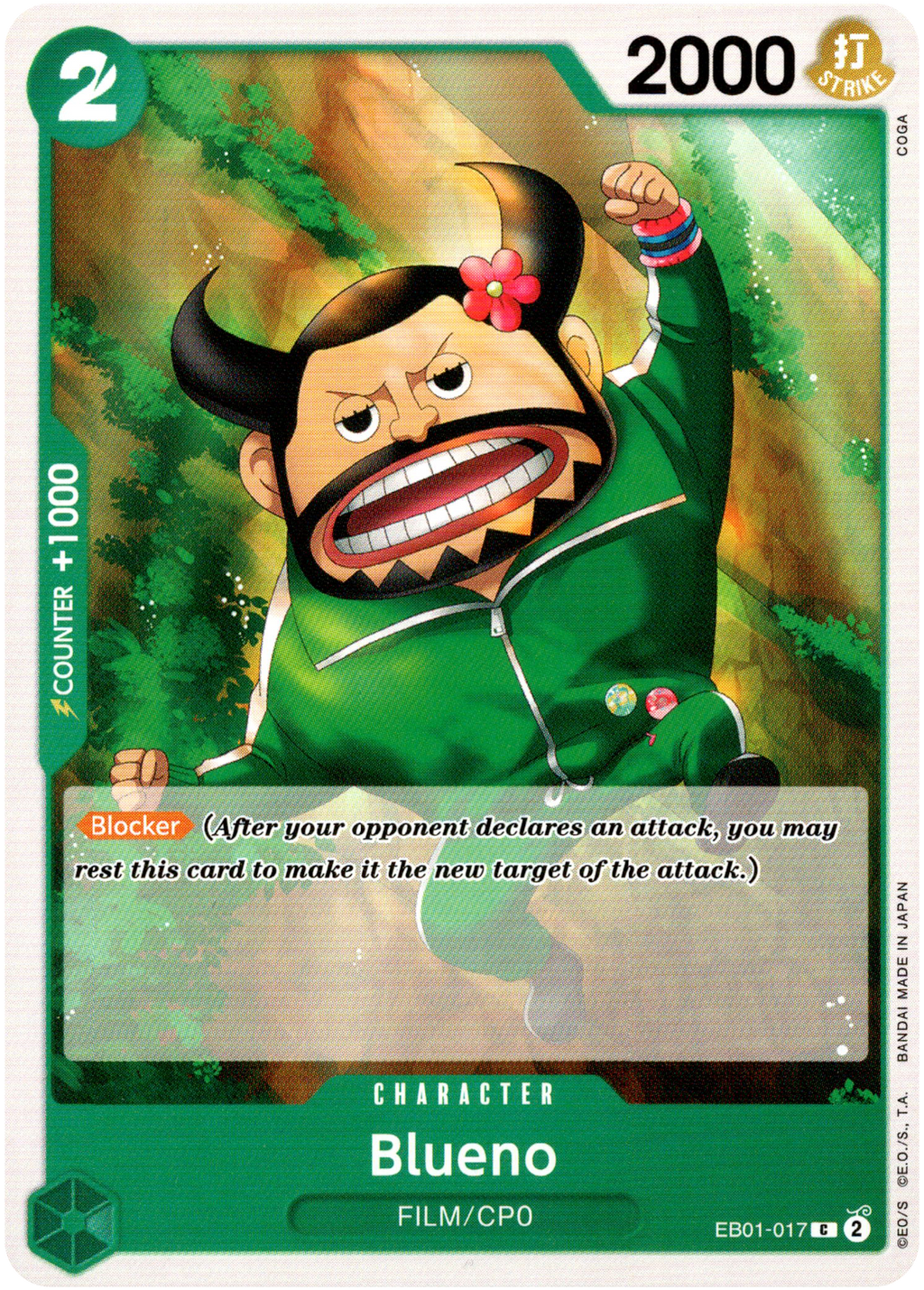 Blueno - EB01-017C - Memorial Collection – Card Cavern Trading Cards, LLC