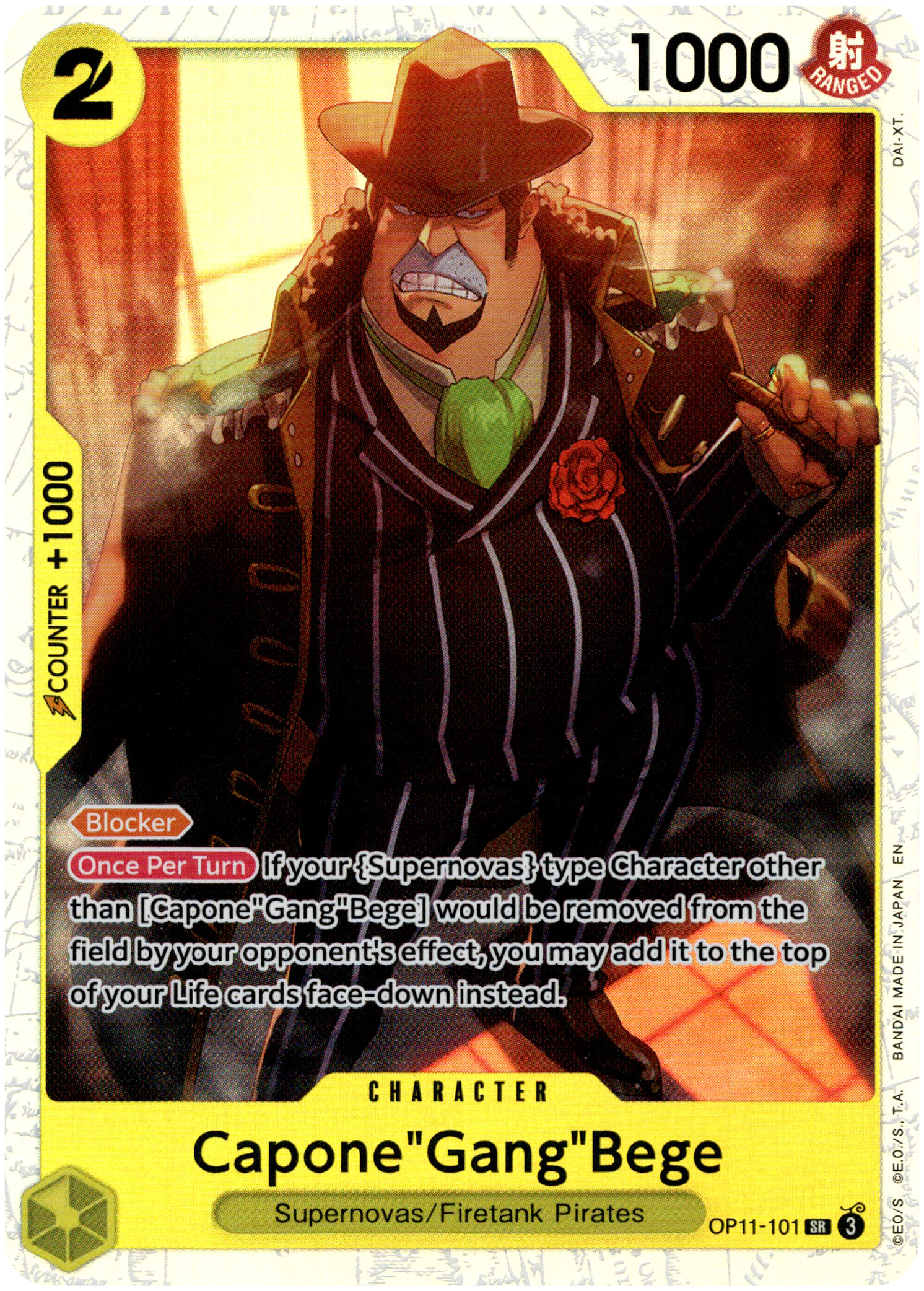 Capone"Gang"Bege - OP11-101 SR - A Fist of Divine Speed - Foil – Card ...