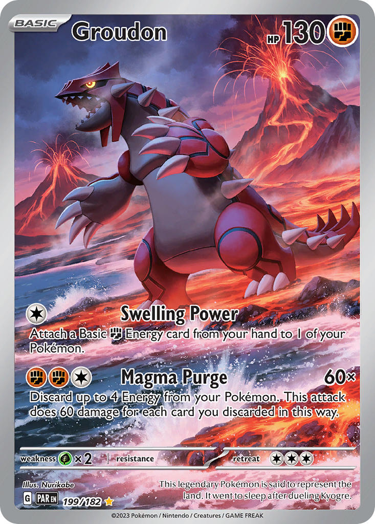Groudon - 199/182 - Paradox Rift - Holo – Card Cavern Trading Cards, LLC