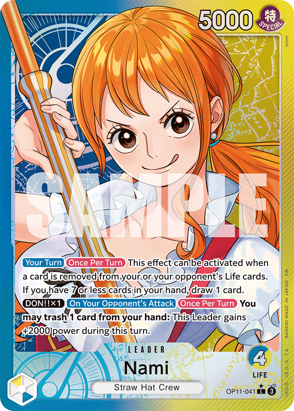 Nami Alternate Art - OP11-041 L - A Fist of Divine Speed - Foil – Card ...