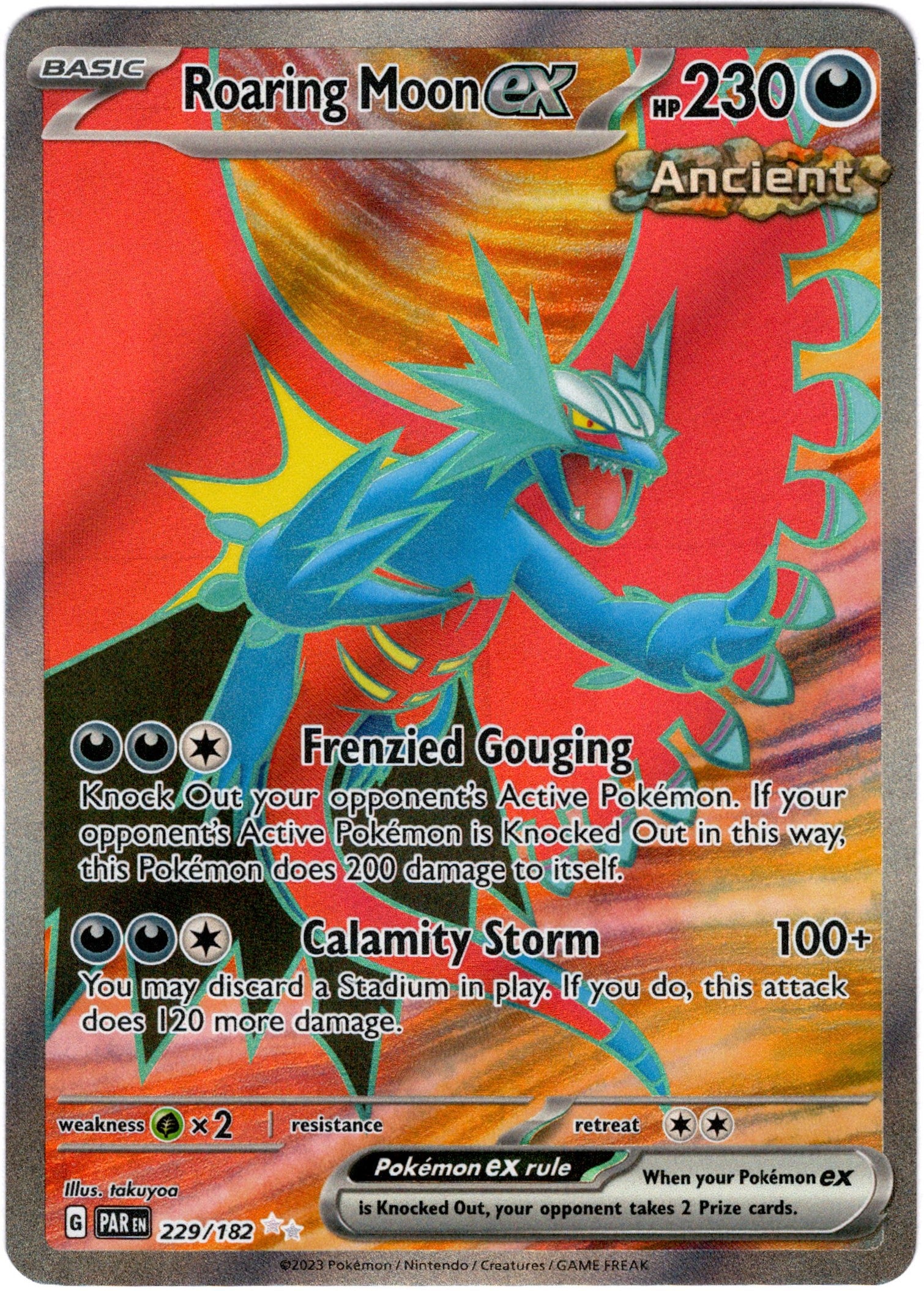 Roaring Moon ex - 229/182 - Paradox Rift - Holo – Card Cavern Trading ...