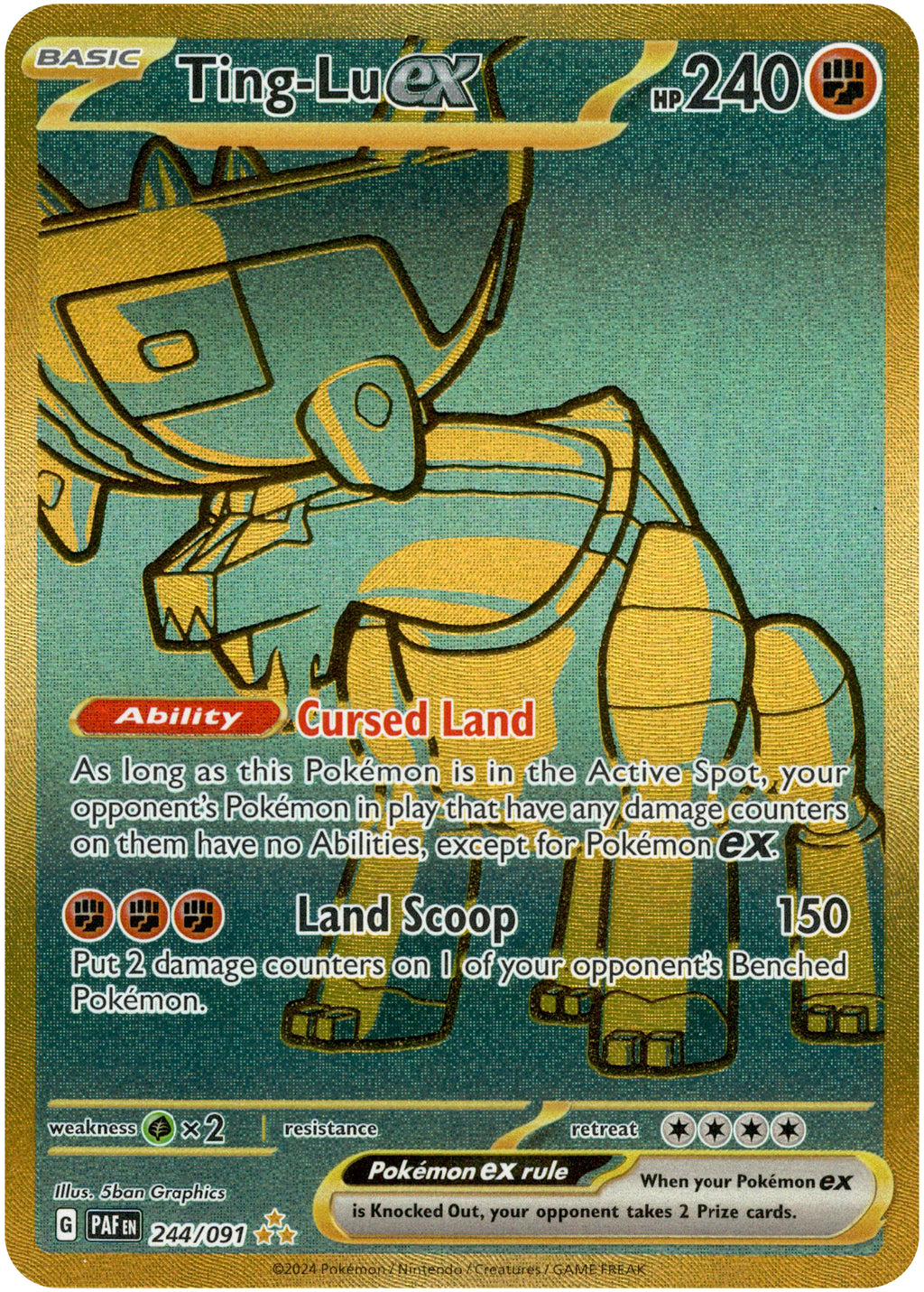 Ting-Lu ex - 244/091 - Paldean Fates - Holo – Card Cavern Trading Cards ...