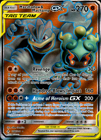 Marshadow & Machamp GX Full Art - 198/214 - Unbroken Bonds – Card ...