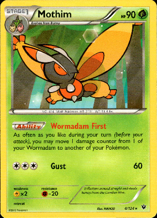 Mothim - 4/124 - Fates Collide – Card Cavern Trading Cards, LLC