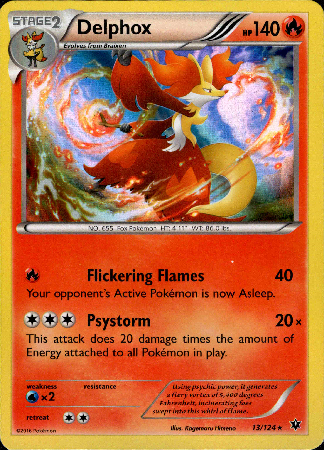 Delphox - 13/124 - Fates Collide - Holo – Card Cavern Trading Cards, LLC
