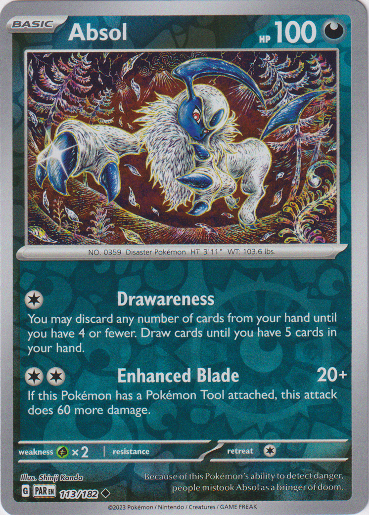 Absol - 113/182 - Paradox Rift - Reverse Holo – Card Cavern Trading ...