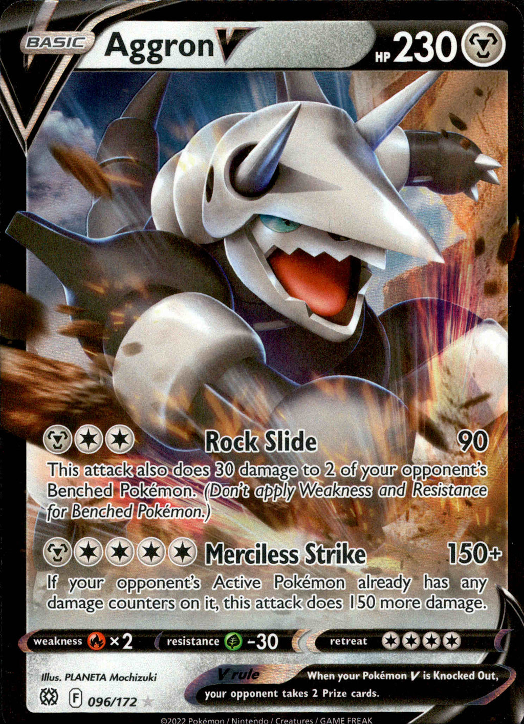 Aggron V - 096/172 - Brilliant Stars – Card Cavern Trading Cards, LLC