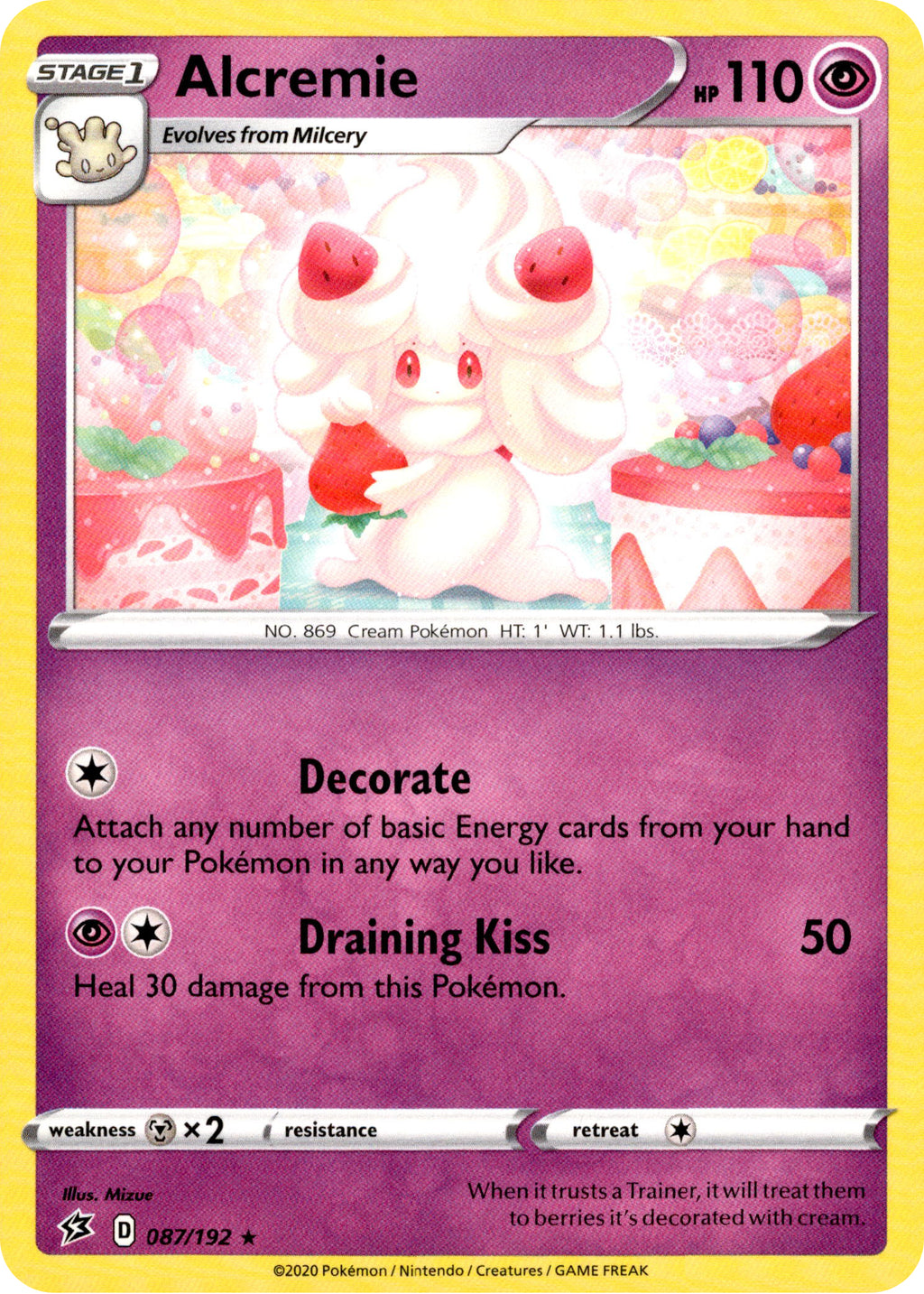Alcremie - 87/192 - Rebel Clash – Card Cavern Trading Cards, LLC